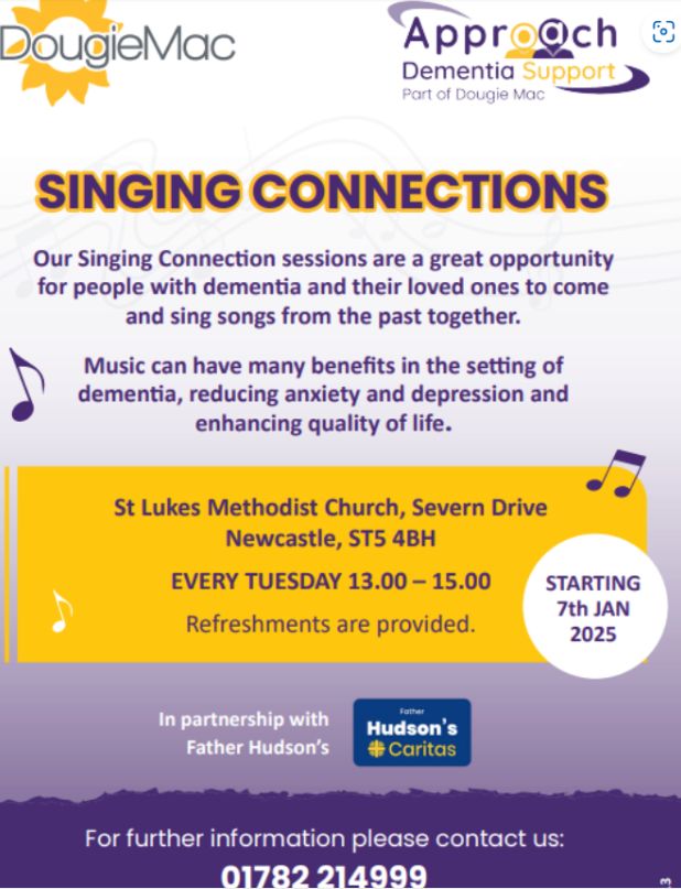 Singing Connections – Every Tuesday – Audley Health Centre